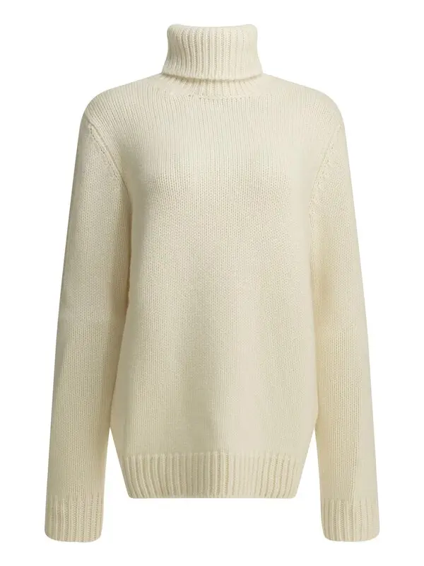 SEMPER Cashmere Turtleneck Sweater - White