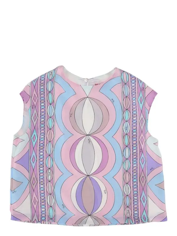 Emilio Pucci Top Da Bambina In Fantasia - Pink