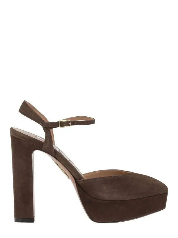 AQUAZZURA Amira Plateau 110 Mm' Slingback - Brown