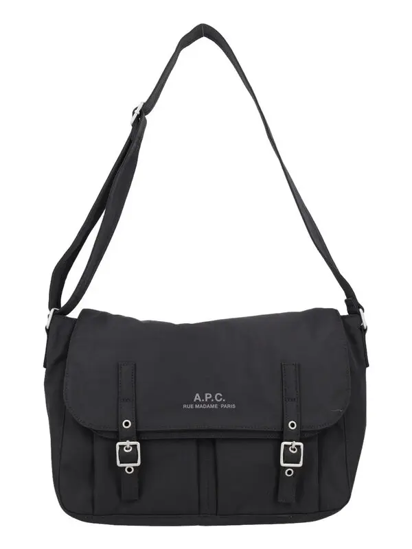 A.p.c. Borsa A Spalla Archive Con Fibbia - Black