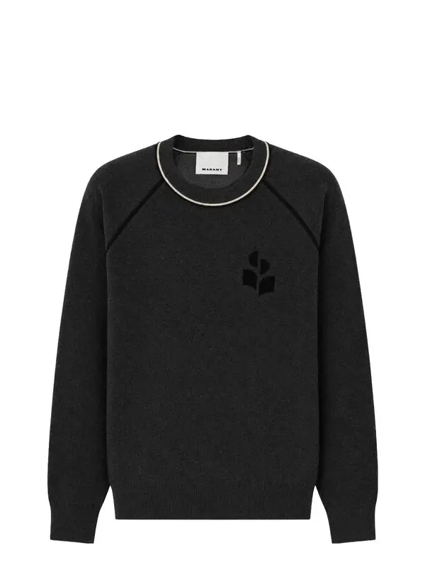 MARANT Maglia 'serek' Con Logo - Grey
