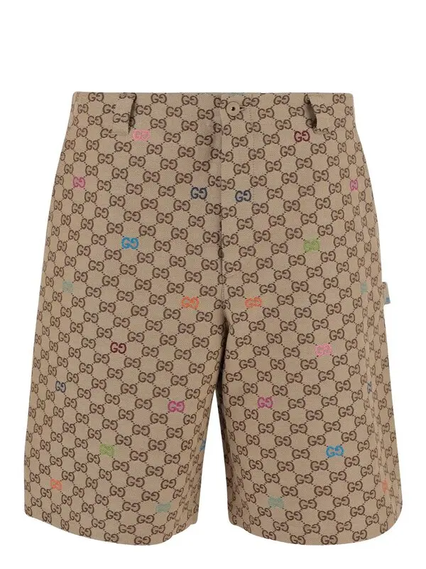 Gucci Cotton Blend Short Pants - Brown
