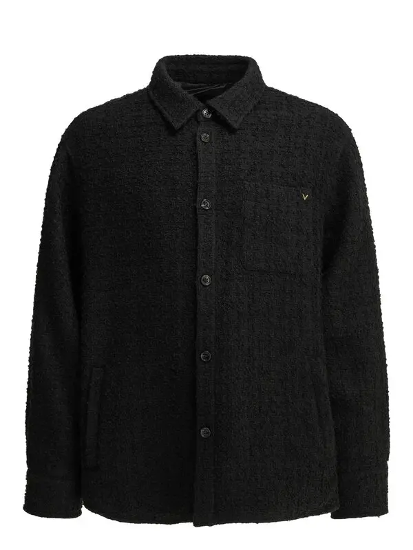 Valentino Garavani V Gold' Overshirt Jacket - Black