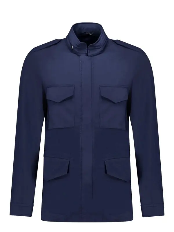 AUTORE Cotton Field Jacket - Blue Navy