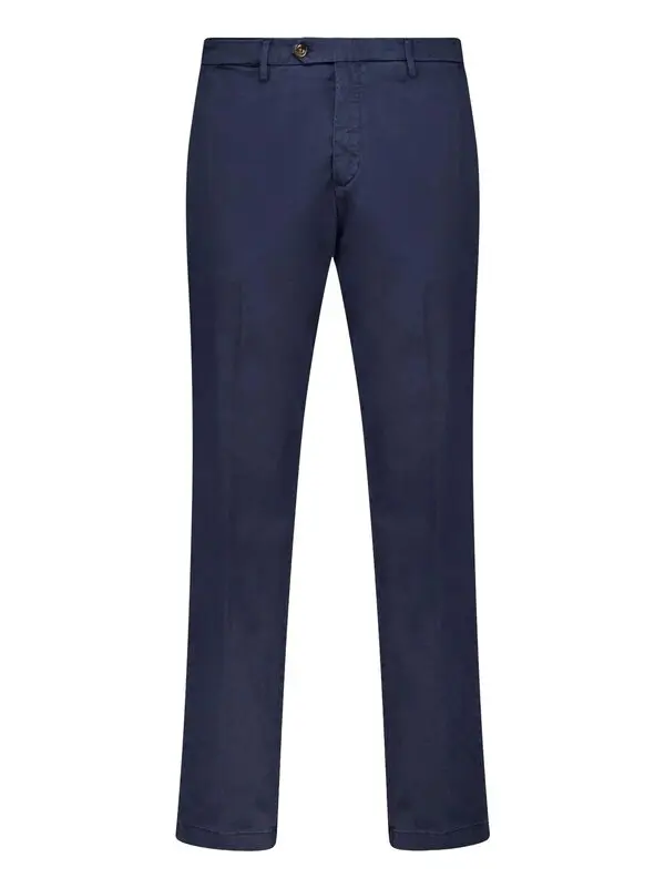 AUTORE Trousers Drake In Cotton - Blue Navy