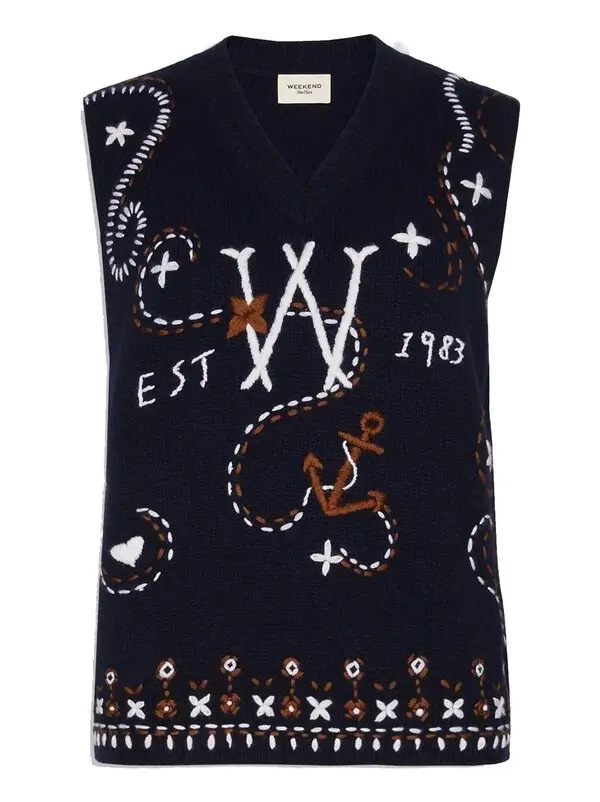 Max Mara Weekend Cacao Vest - Blue
