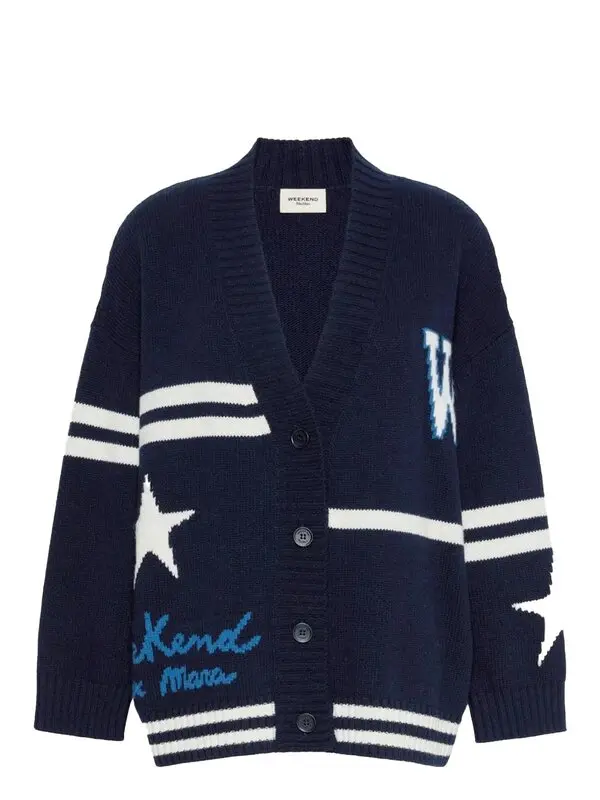 Max Mara Weekend Belgio Wool Cardigan - Blue