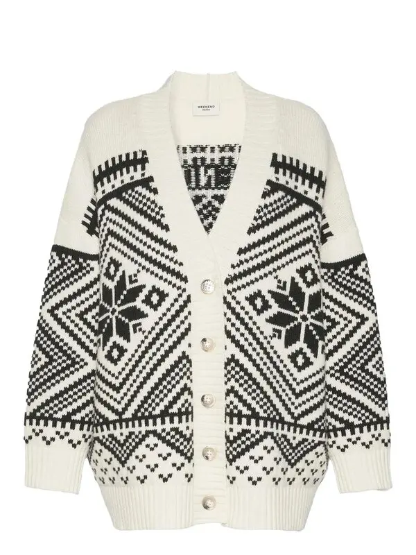 Max Mara Weekend Belgio Wool Cardigan - White
