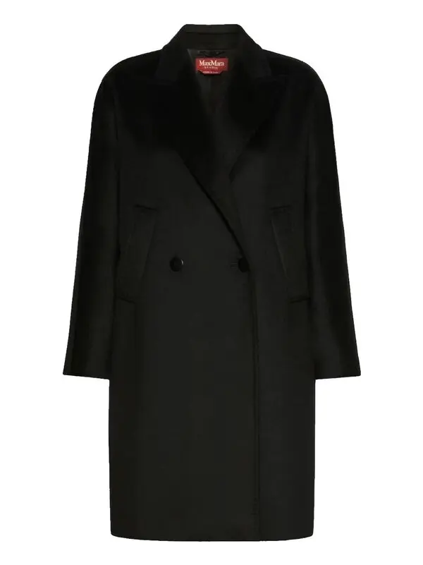 Max Mara Studio Mastro Wool Coat - Black