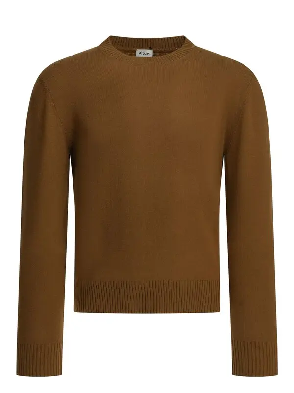 ALTUM Cashmere Crew Neck Sweater - Brown