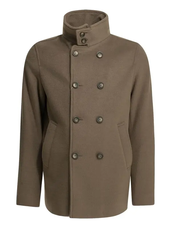 Herno Peacoat Resort' Short Coat - Brown