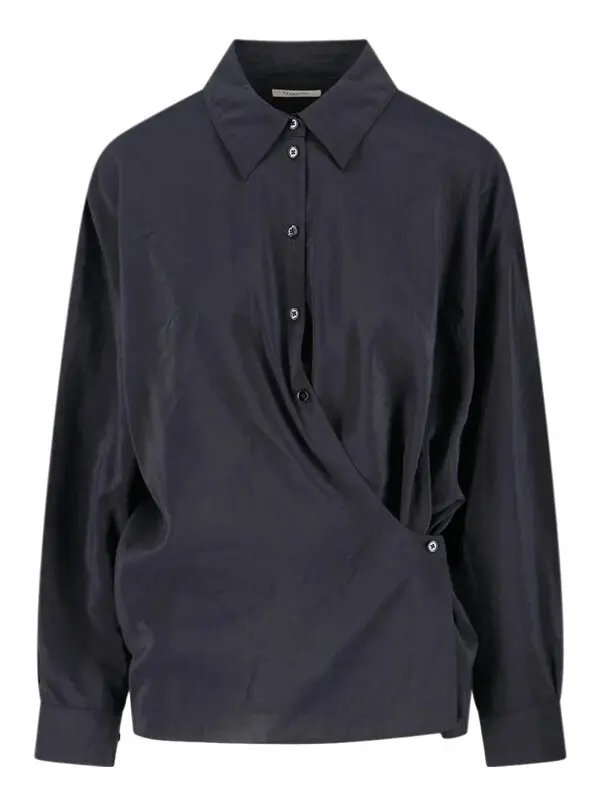 LEMAIRE Twisted Silk Shirt - Black