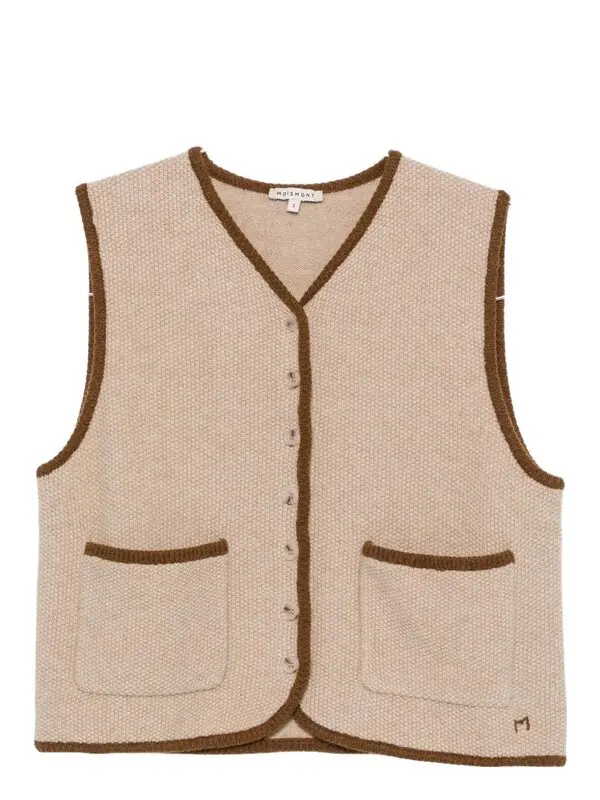 MOISMONT Angele Wool Cardigan - Beige