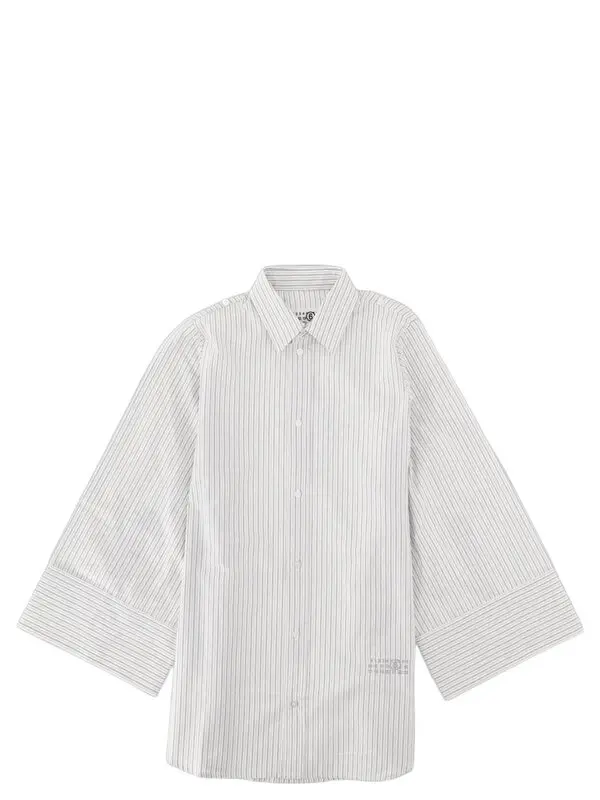 MAISON MARGIELA Camicia Con Logo Ricamato - White