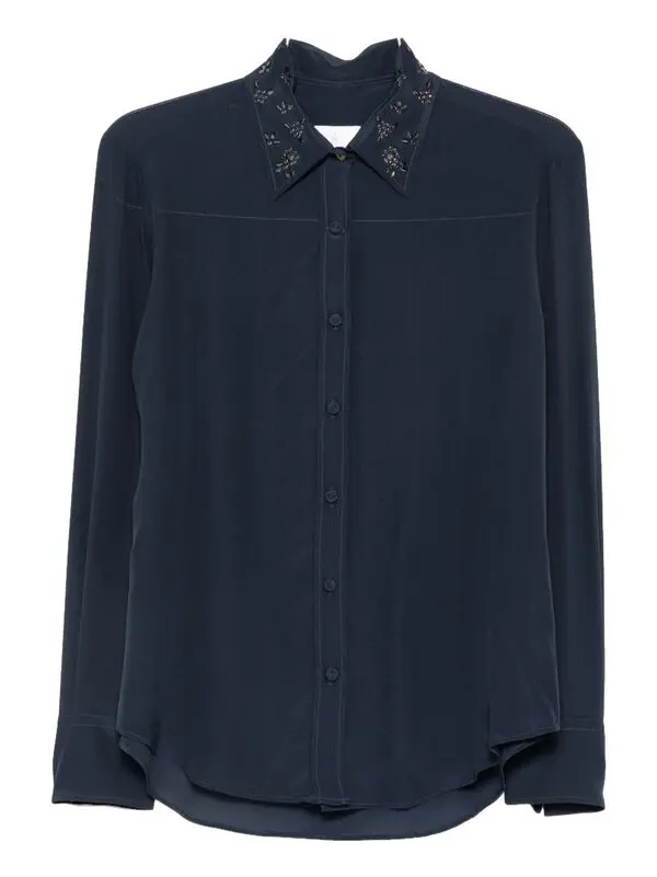 TRAME AUREE Cotton Shirt - Navy