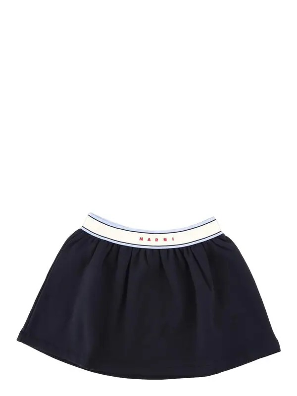 Marni Gonna Mini Con Fascia Elastica Logata In Vita - Blue