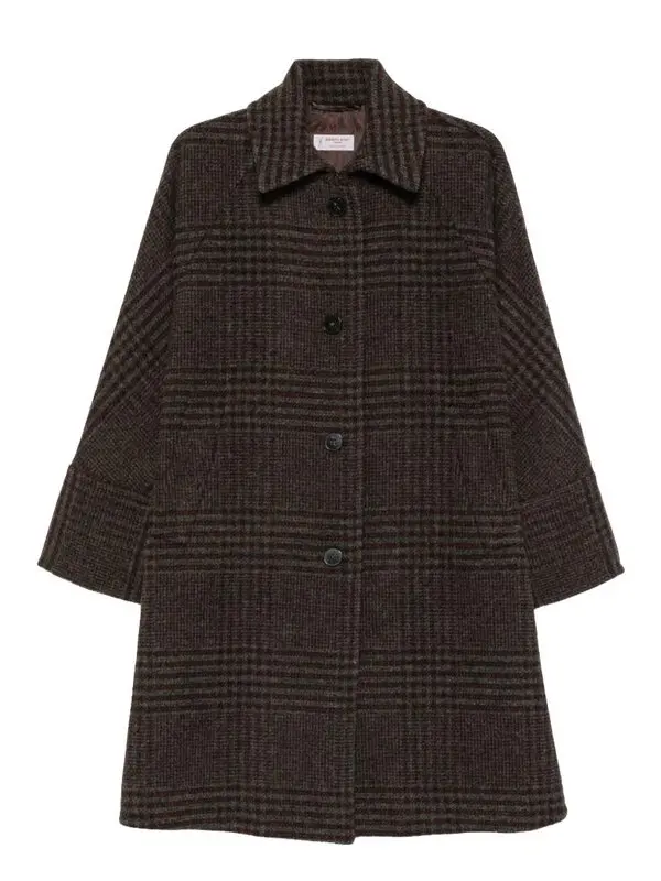 Alberto Biani Wool Midi Coat - Black