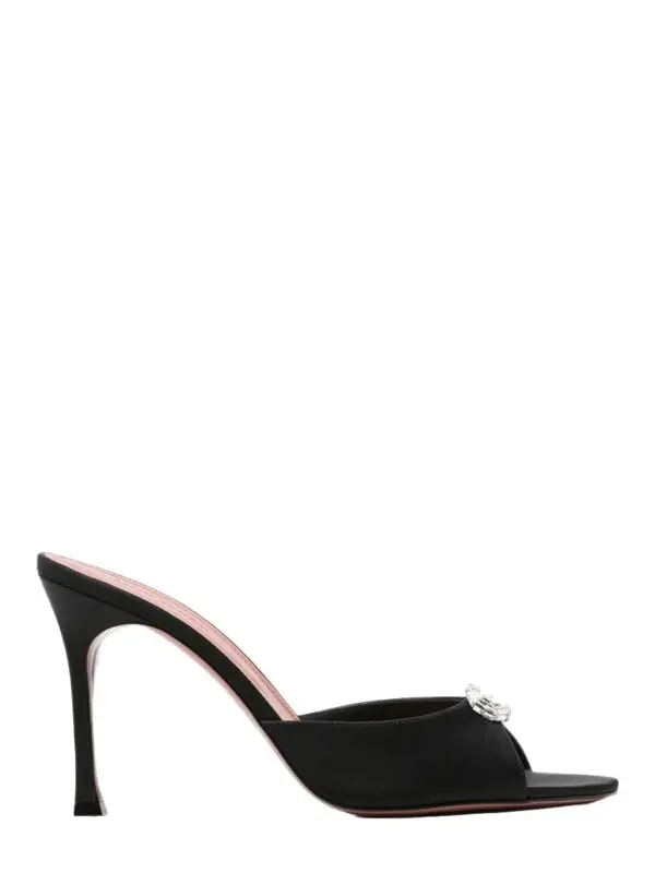 Amina Muaddi Camelia Heel Mules - Black