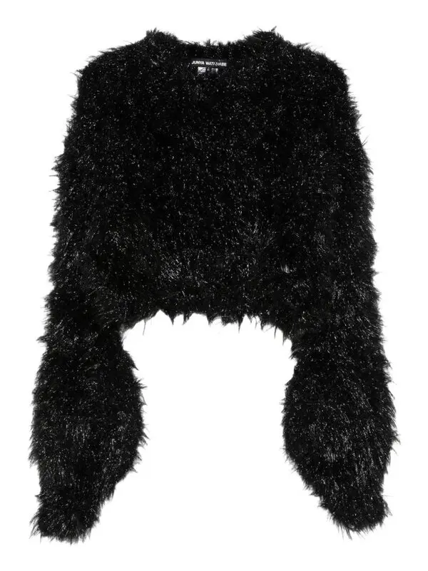 Junya Watanabe Cropped Crewneck Sweater - Black