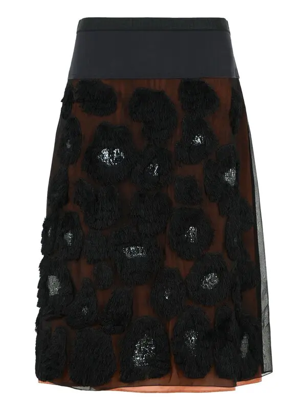 Marni Silk Blend Skirt - Black