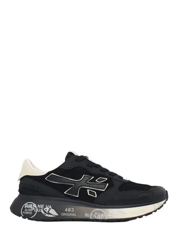 Premiata Lauryn' Suede Blend Sneakers - Black