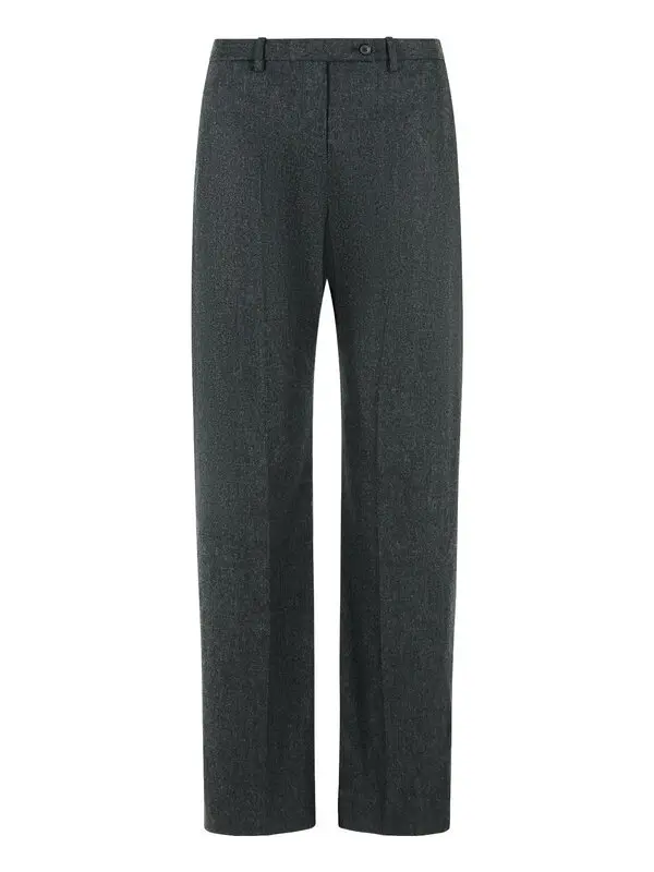 Khaite Hunter Wool And Cashmere Trousers - Grey