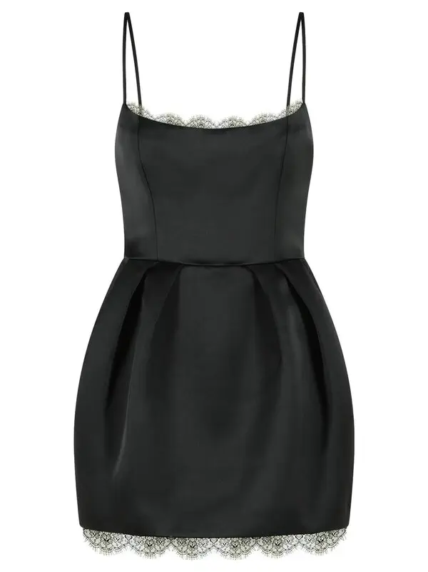 Blumarine Mini Duchesse Dress In Polyester - Black