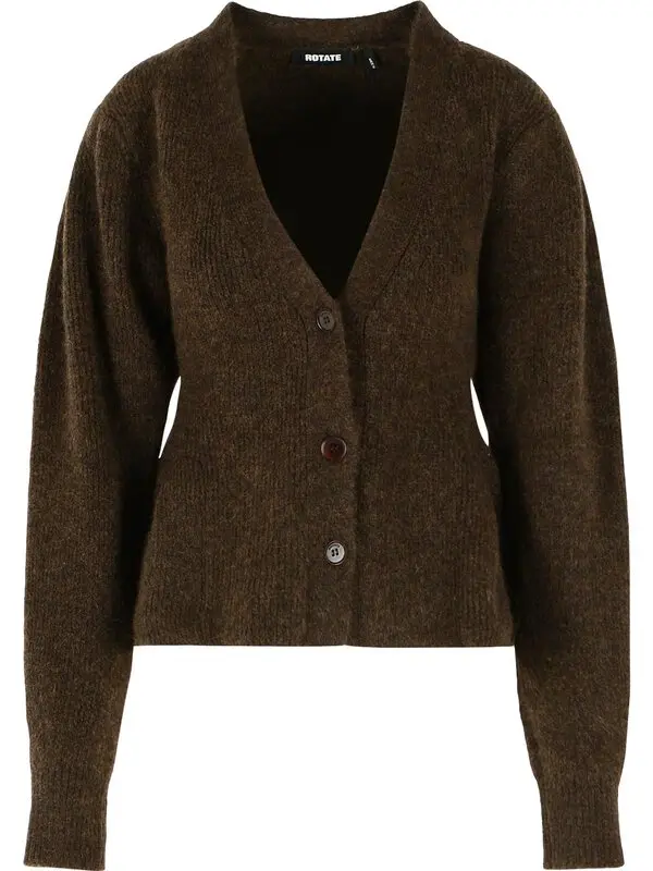 ROTATE BY BIRGER CHRISTENSEN Alpaca Blend Cardigan - Brown