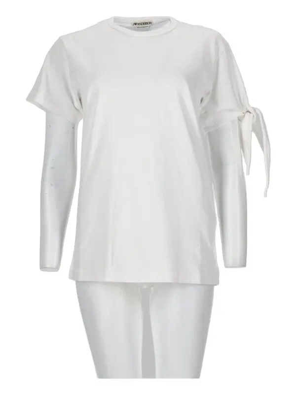 JW Anderson T Shirt Con Manica Annodata - White