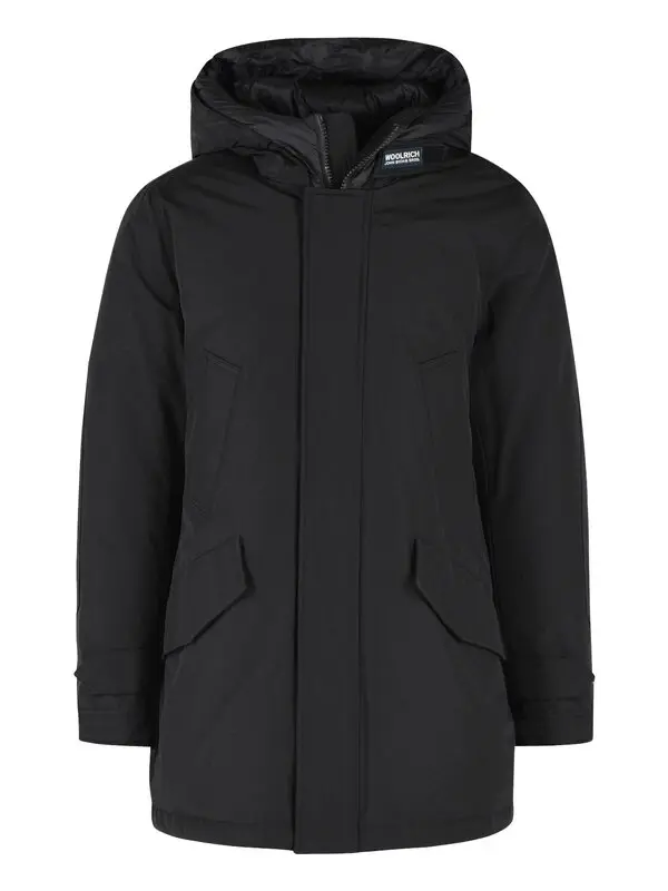Woolrich Polar High Collar' Cotton Blend Parka - Black