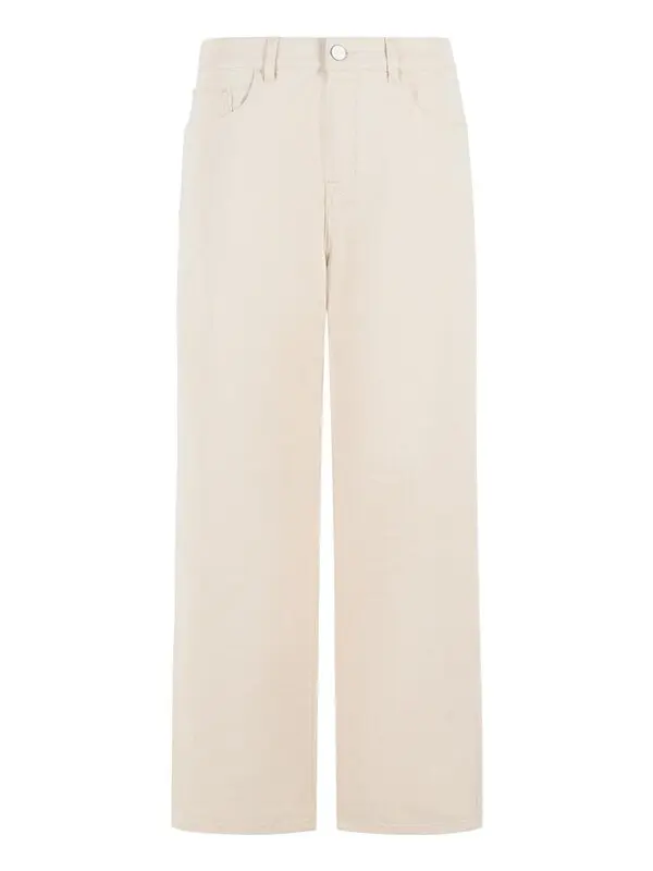RÓHE Bruun' Baggy Jeans In Cotton - Cream