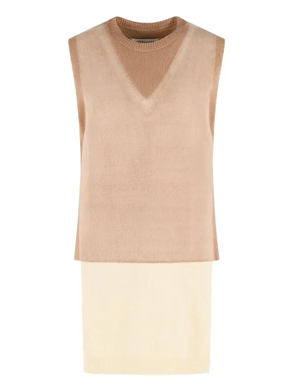 MAISON MARGIELA Virgin Wool Vest - Beige
