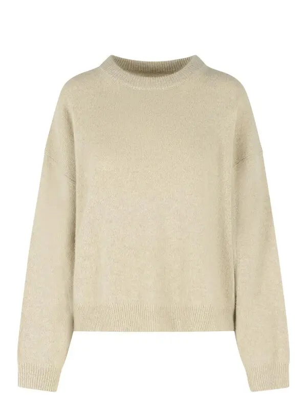 Loulou De Saison Tristan' Wool Sweater Stone Melange - Cream