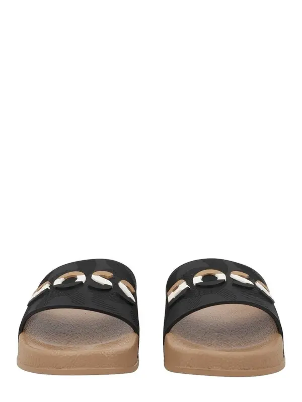 BOSS Ciabatta Con Fascia Logata - Black
