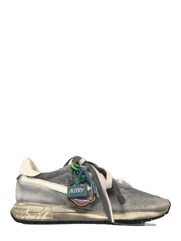 AUTRY Reelwind Supervintage Low' Mesh And Suede Sneakers - Grey