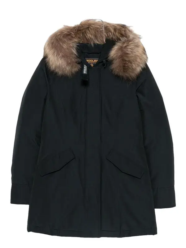Woolrich Arctic Raccoon Parka Coat - Navy