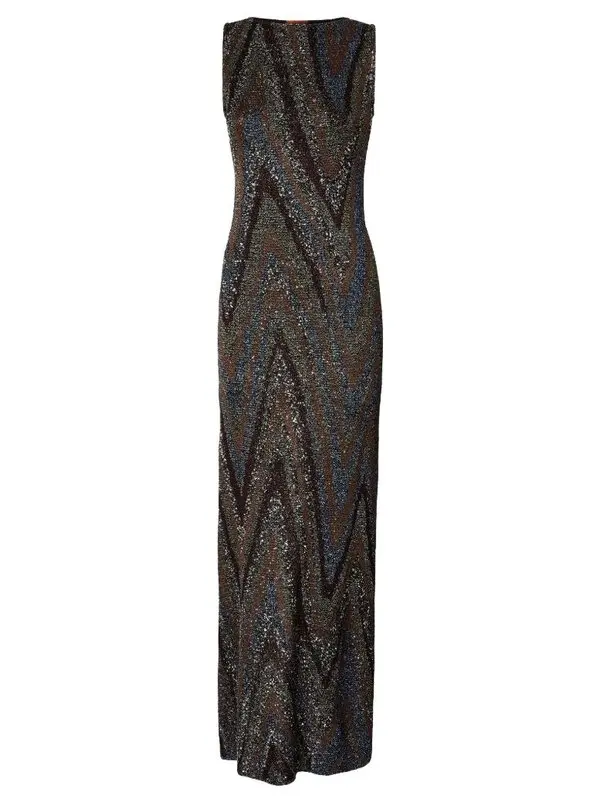Missoni Printed Long Dress - Navy