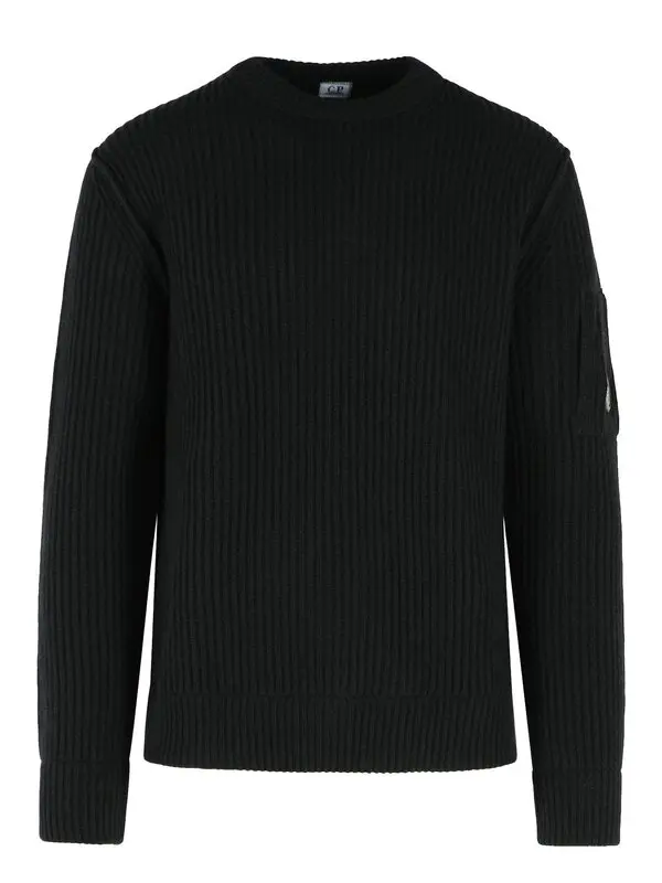 C.P. COMPANY Wool Blend Sweater - Black