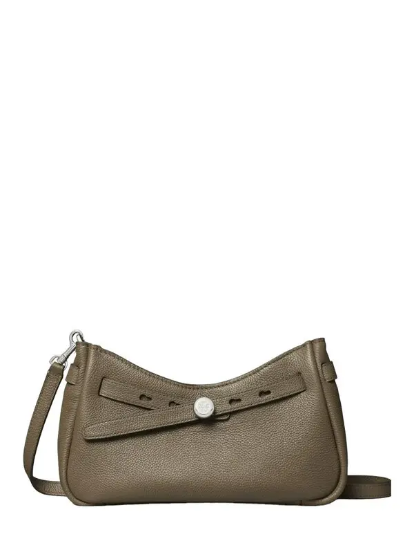 Tory Burch Romy Leather Crossbody Bag - Grey