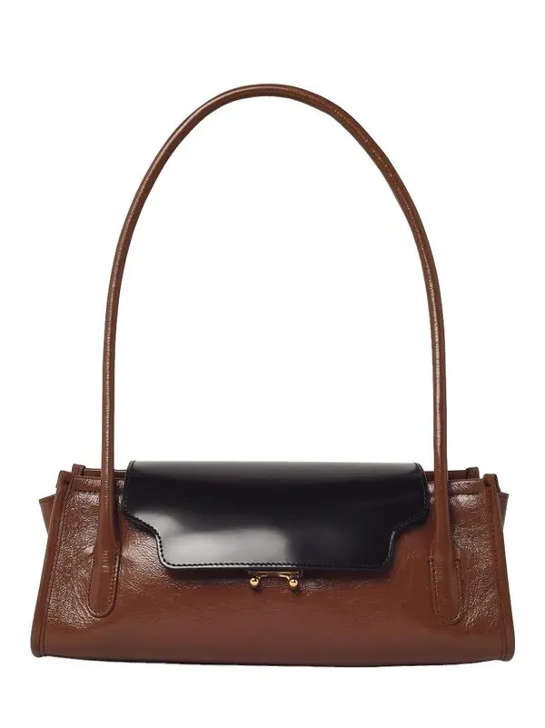 Marni Trunkette' And Black Lear Bag - Brown