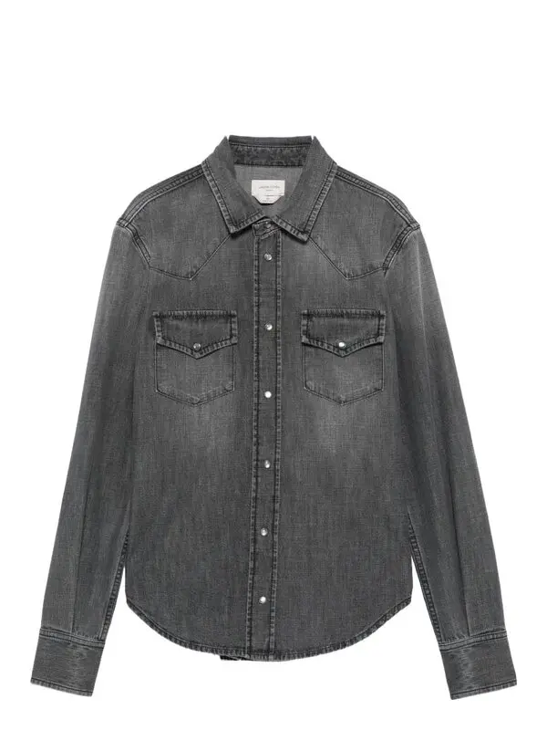 JACOB COHЁN Denim Cotton Shirt - Black