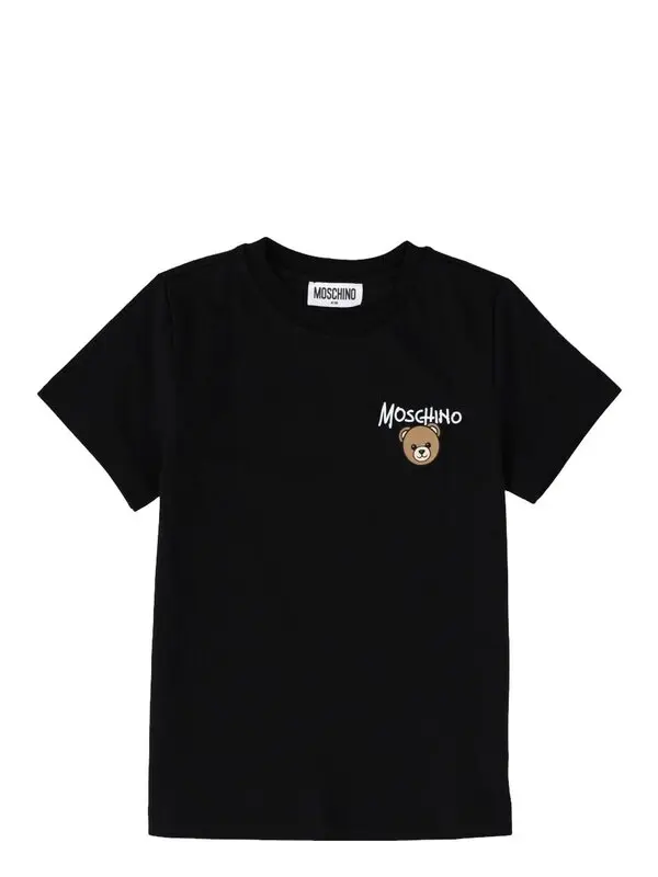 Moschino T Shirt Con Stampa Teddy Bear - Black