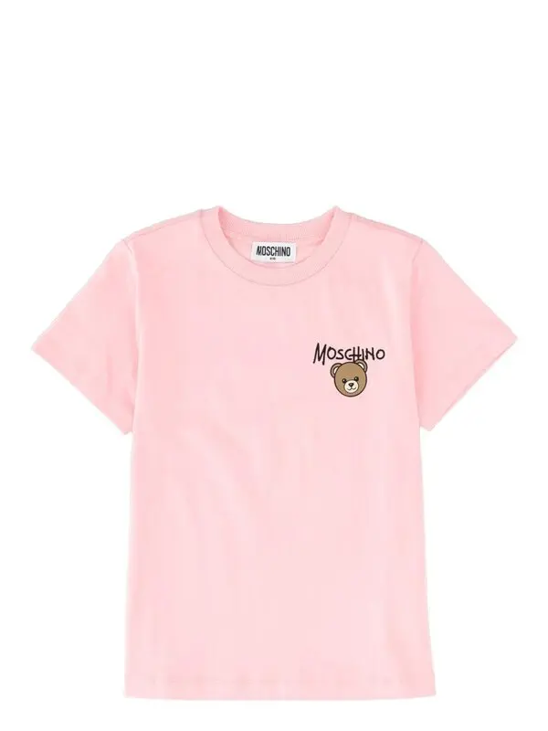 Moschino T Shirt Con Stampa Teddy Bear - Pink