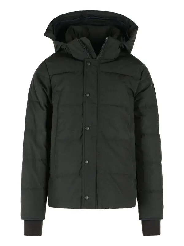 Canada Goose Wyndham Parka In Organic Cotton Blend - Black