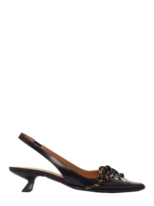 Marni Brown Lear Slingbacks - Bordeaux