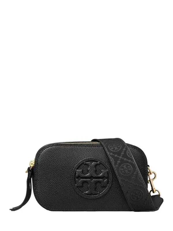 Tory Burch Miller Mini Leather Crossbody Bag - Black