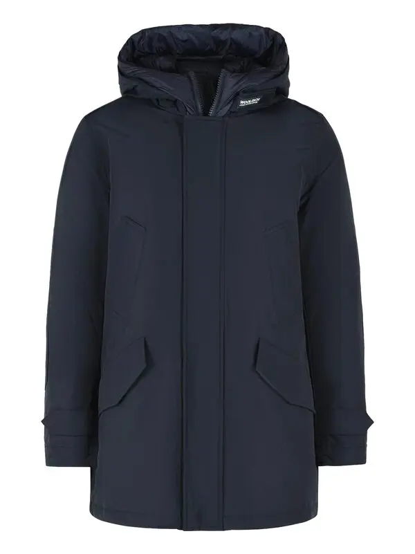 Woolrich Polar High Collar' Cotton Blend Parka - Blue