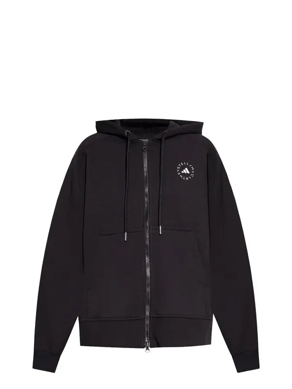 Adidas By Stella McCartney Logo Cotton Hoodie - Black