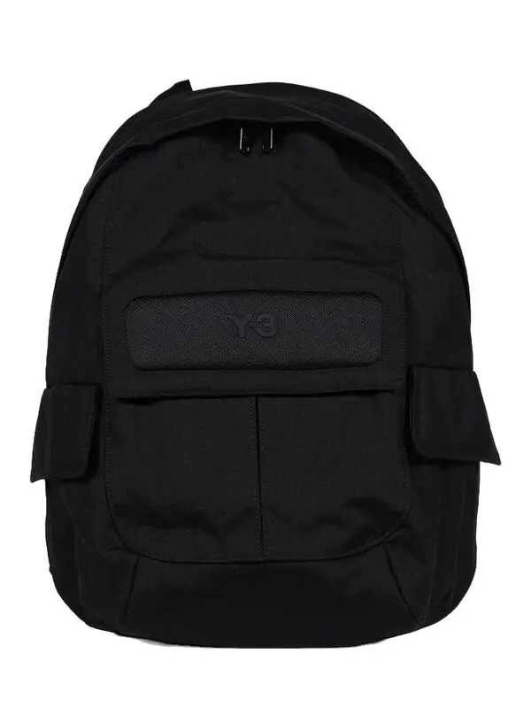 Y3 Logo Nylon Backpack - Black