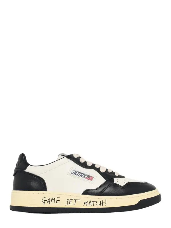 AUTRY Medalist Low' And White Lear Sneakers - Black